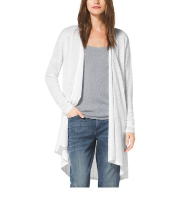 Linen-Blend Cardigan | Michael Kors Canada