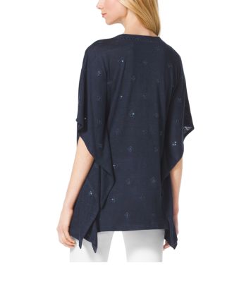 Embroidered Linen-Blend Tunic | Michael Kors