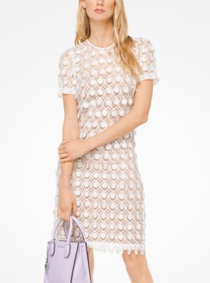 Dot Applique Mesh Dress Michael Kors Canada