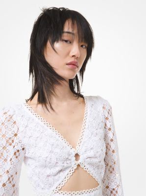 Medallion Lace Cutout Dress Michael Kors Canada