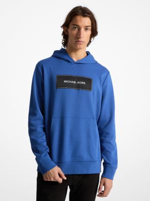 Michael Kors Logo Cotton Blend Hoodie in Blue size M